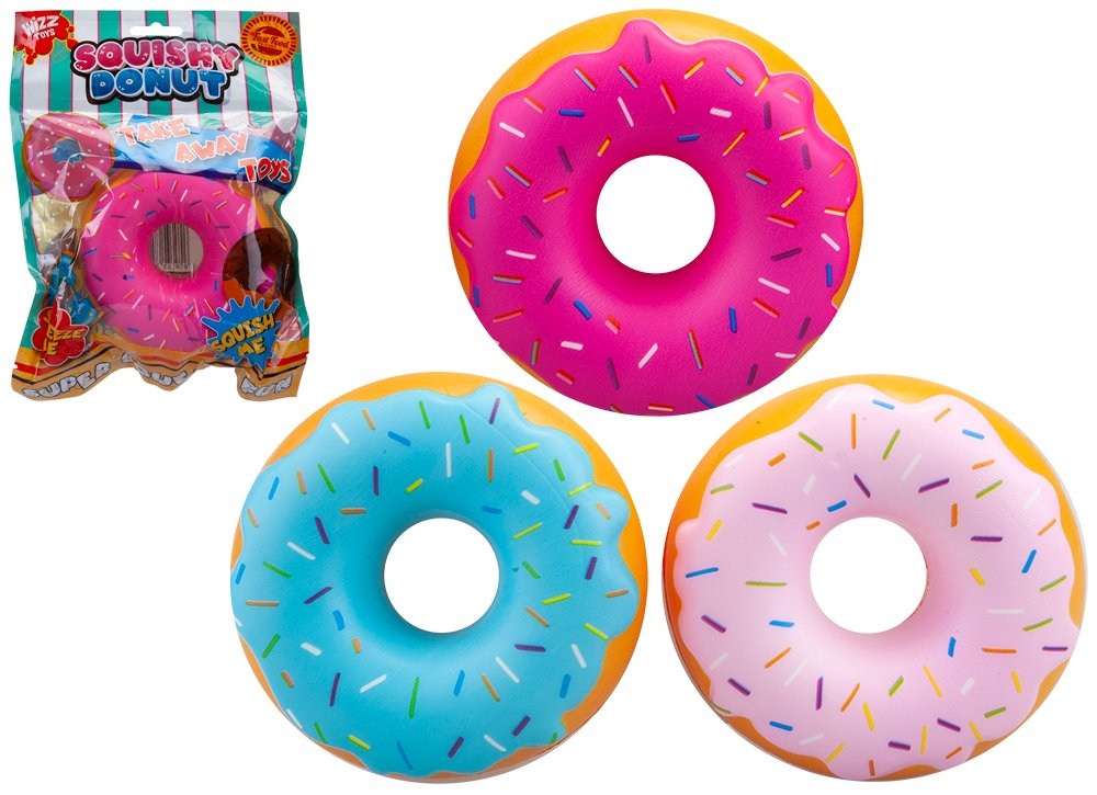 WIZZ TOYS antistresa rotaļlieta Large Squishy Donut mix 14cm., assort ...