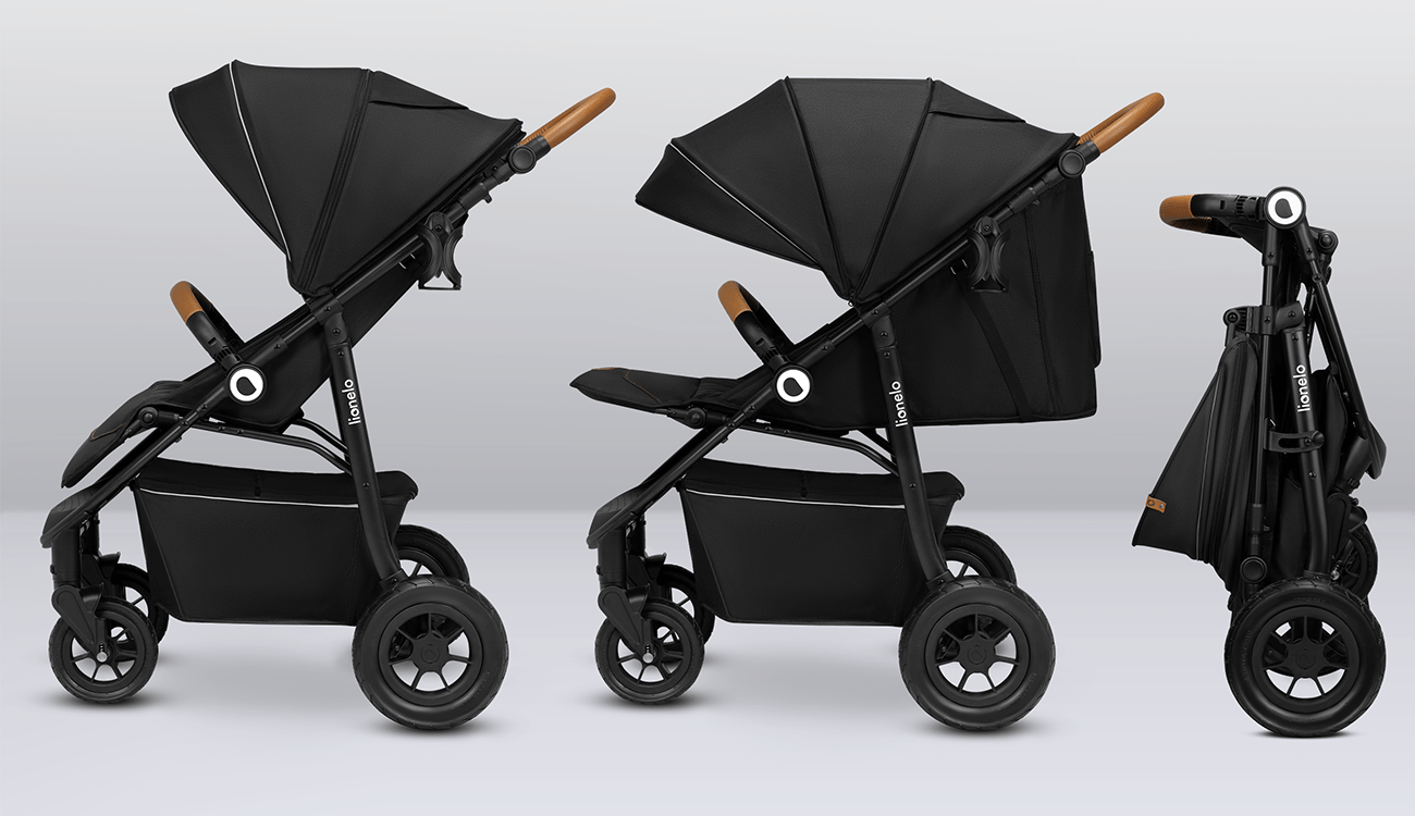 LIONELO ratiņi NATT black onyx | Sporta rati